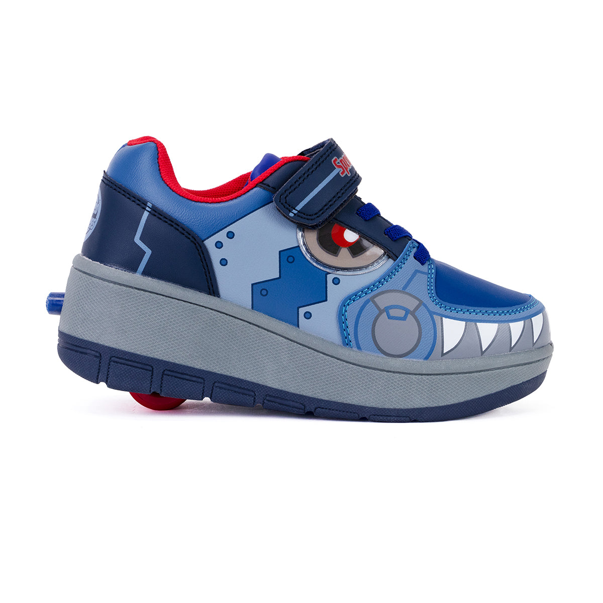 Tenis Patín Speed Rollers Robot Raptor Azul Marino | Wocoró